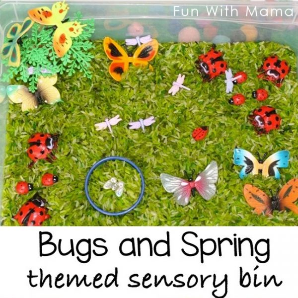 Spring and Bugs Sensory Bin