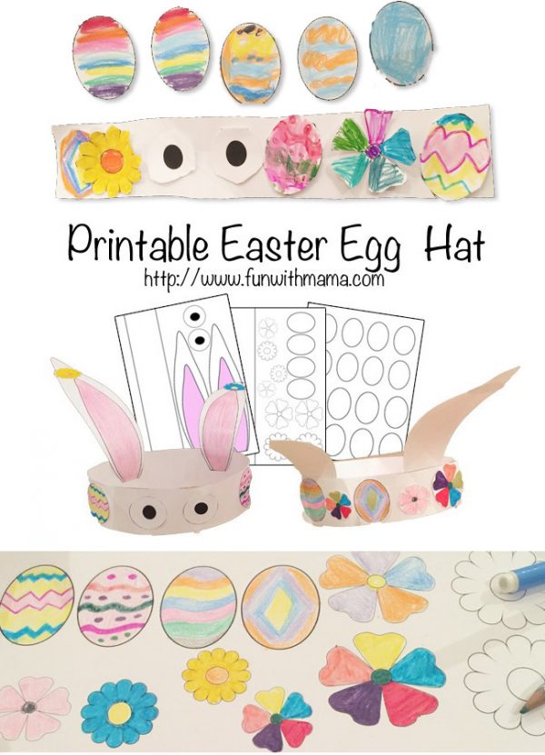 Printable Easter Egg And Bunny Hat - Fun with Mama