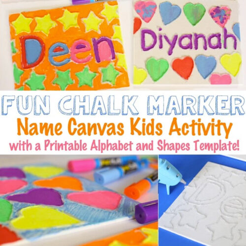 Canvas Name Art Craft For Kids