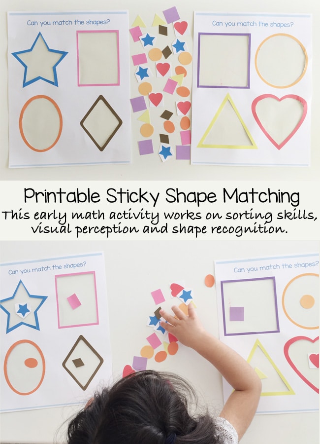 Preschool Shape Matching Activity Preschool Shape Matching Activity