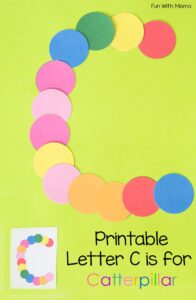 Printable Letter C Craft: C is for Caterpillar - Fun with Mama