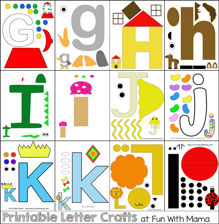 Printable Alphabet Letter Crafts - Fun with Mama Printable Alphabet Letter Crafts - Fun with Mama