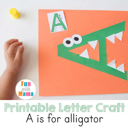 Printable Letter A Crafts A for Apple - Fun with Mama