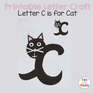 Printable Letter C Crafts: C is for Cat - Fun with Mama