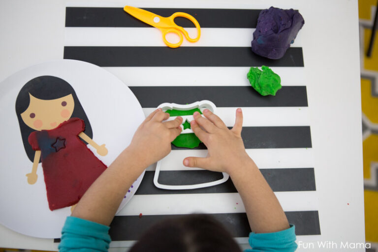 Playdough Dress Up Activity - Fun with Mama
