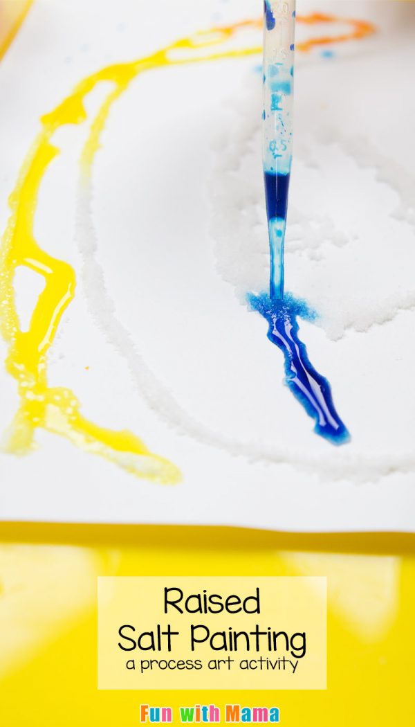 Rainbow Raised Salt Painting - Fun with Mama