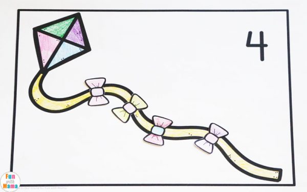 Kite Preschool Counting Mats - Fun with Mama