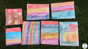 Crayon Resist Painting Secret Love Notes - Fun with Mama