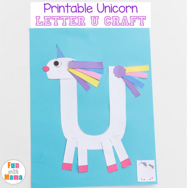 Printable Letter U Craft Unicorn - Fun with Mama