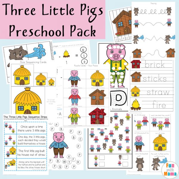 Three Little Pigs Sequencing Cards - Fun with Mama