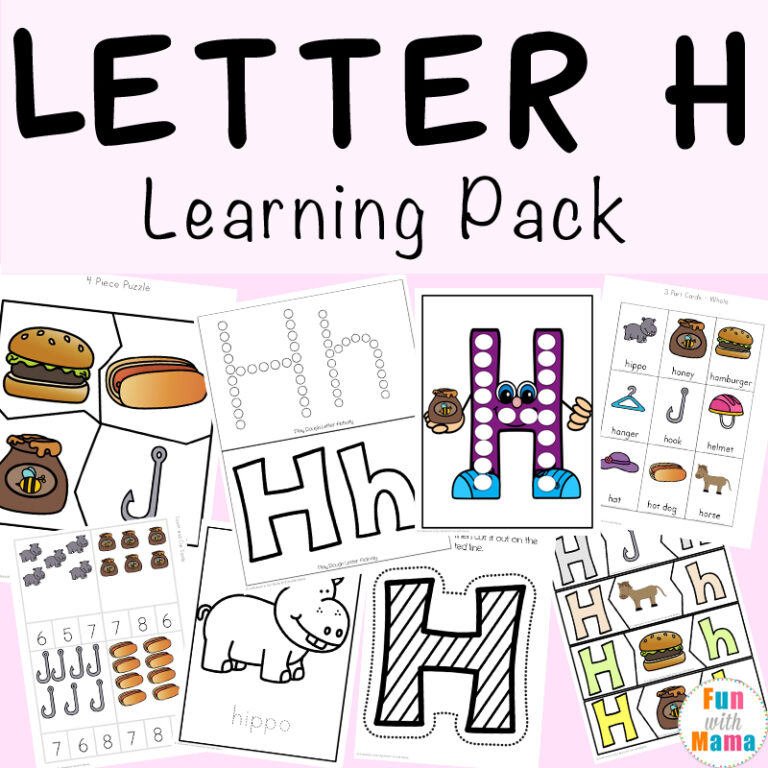Letter H Worksheets + Activities - Fun with Mama