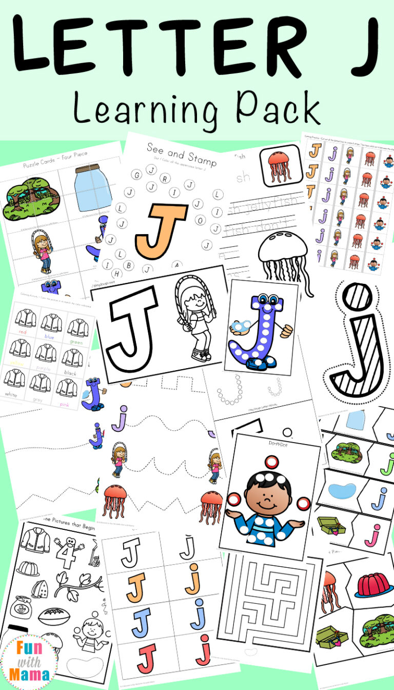 Letter J Worksheets + Activities - Fun with Mama