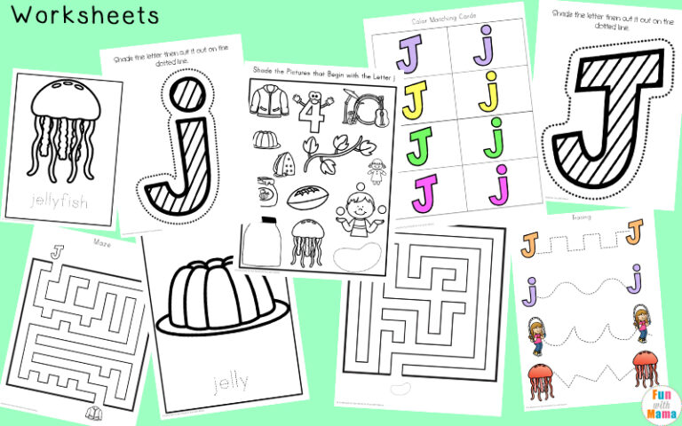 Letter J Worksheets + Activities - Fun with Mama
