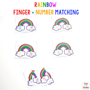 Finger Number Rainbow Matching Puzzles - Fun with Mama