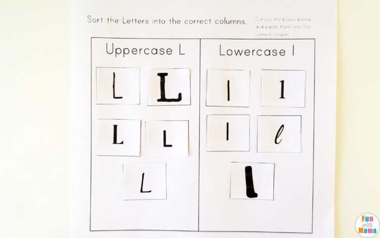 Letter L Worksheets + Words - Fun with Mama