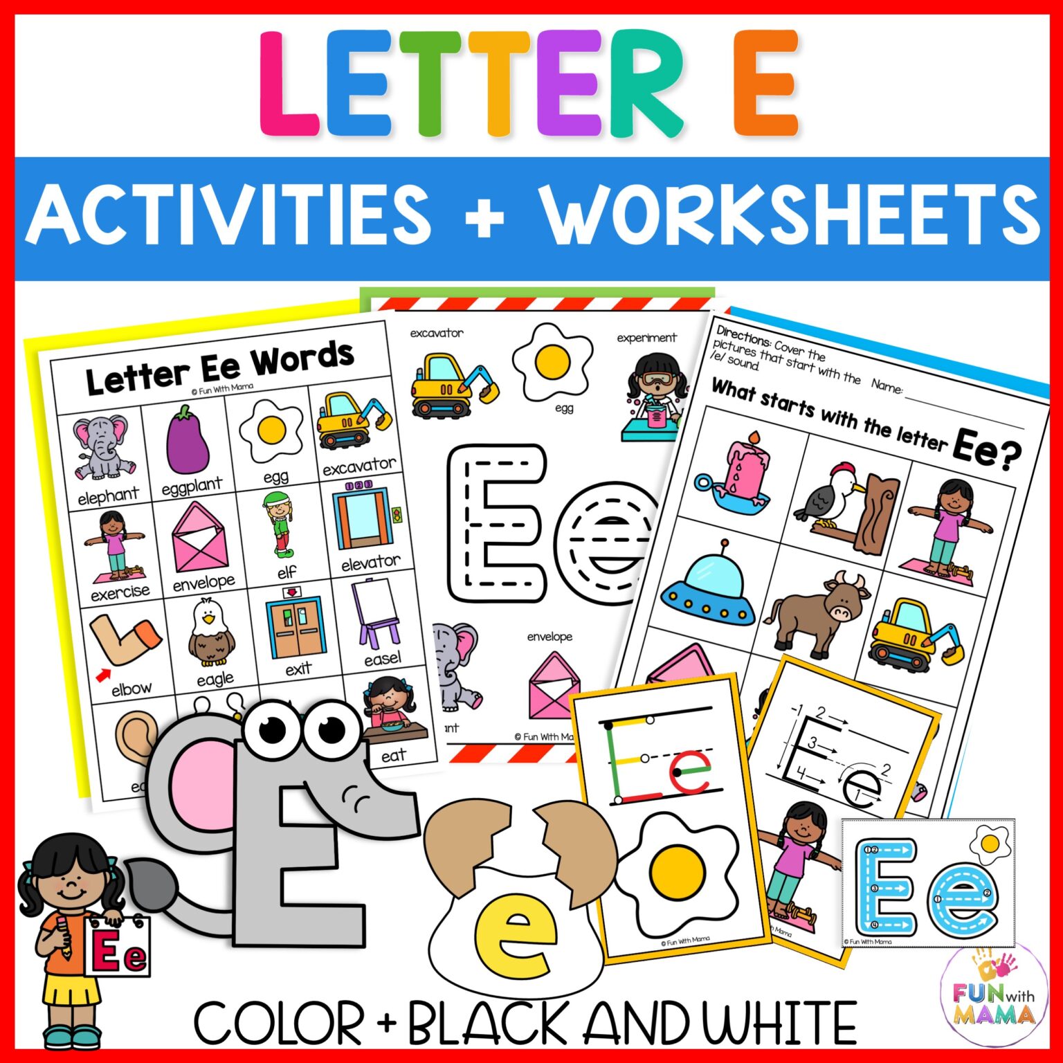 33+ Letter E Activities for Preschool - Fun with Mama