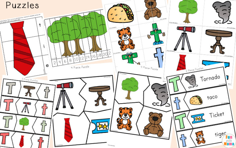 Letter T Worksheets for Preschool and Kindergarten - Fun with Mama