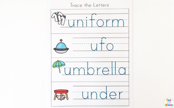 Letter U Worksheets for Preschool + Kindergarten Pack - Fun with Mama