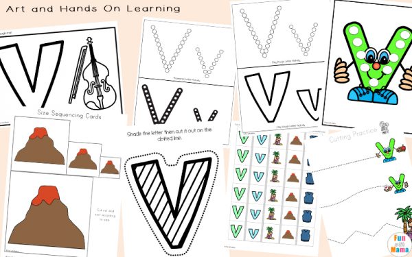 Letter V Worksheets for Preschool + Kindergarten - Fun with Mama