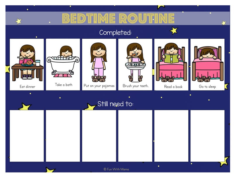 Toddler Bedtime Routine Chart Sequencing Activity - Fun with Mama Toddler Bedtime Routine Chart Sequencing Activity - Fun with Mama