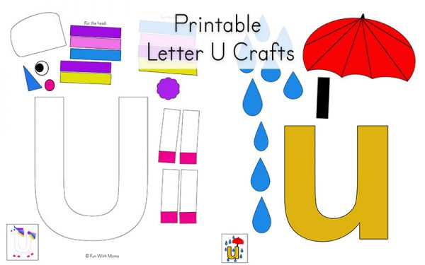 Letter U Worksheets for Preschool + Kindergarten Pack - Fun with Mama
