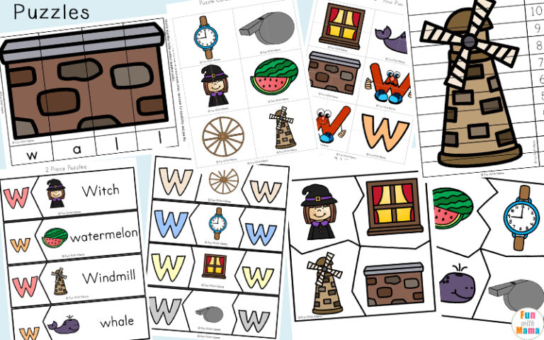 Letter W Worksheets for Preschool - Fun with Mama