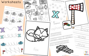 Letter X Worksheets For Preschool + Kindergarten - Fun with Mama