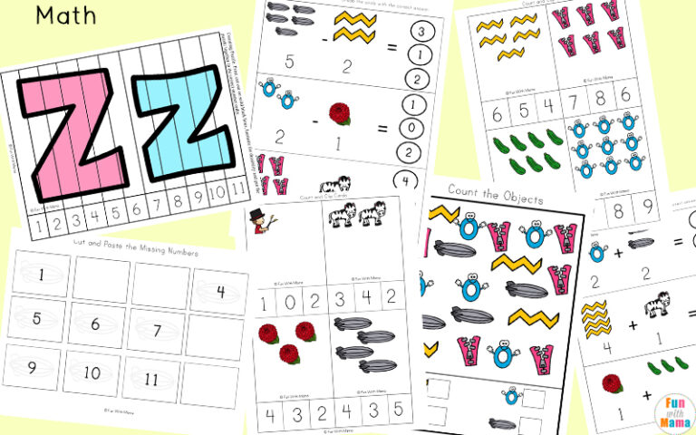 Letter Z Worksheets For Preschool + Kindergarten - Fun with Mama
