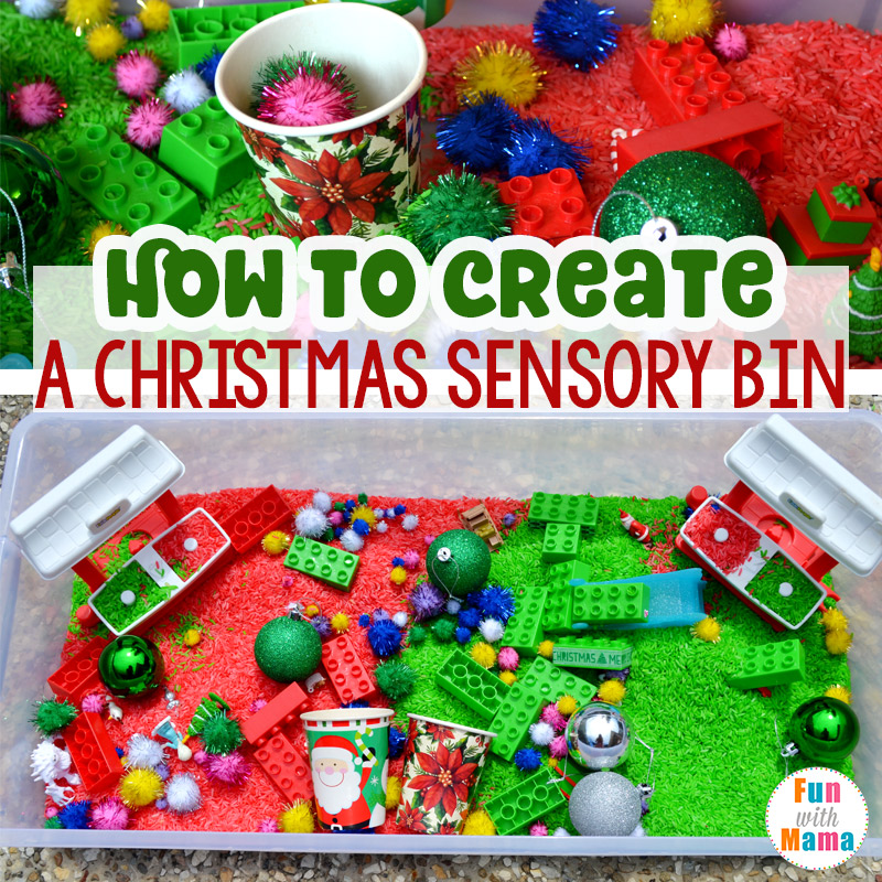 Christmas Sensory Bin - Fun with Mama