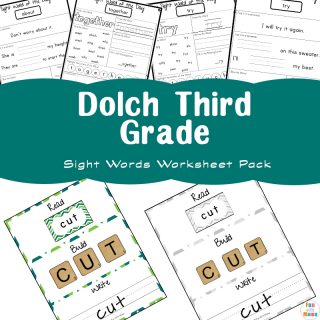 Free Dolch Third Grade Sight Words Worksheets - Fun with Mama