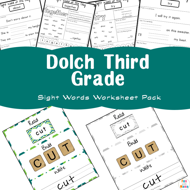 Free Dolch Third Grade Sight Words Worksheets Fun With Mama Free Dolch Third Grade Sight Words Worksheets Fun With Mama