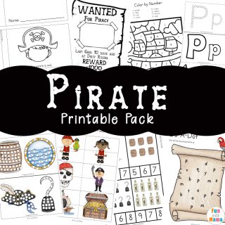 Pirate Theme Printable Preschool Pack - Fun with Mama