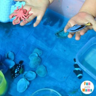 Ocean Theme Preschool Sensory Bin - Fun with Mama