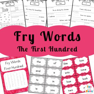Kindergarten Sight Words - Fun with Mama