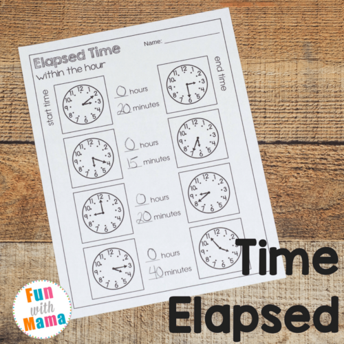 Elapsed Time Worksheets - Fun with Mama