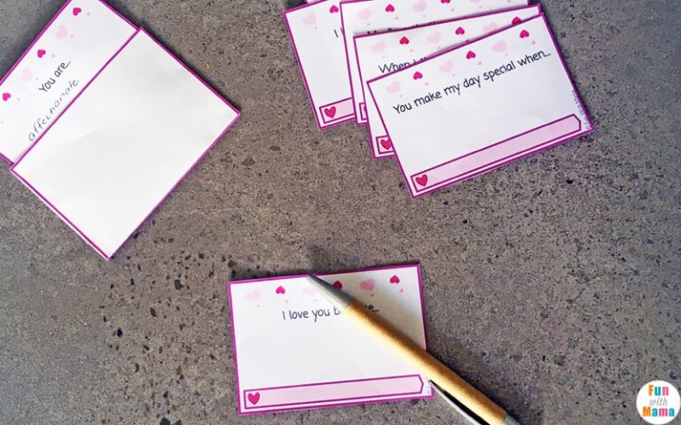 Preschool Valentines Notes - Fun with Mama