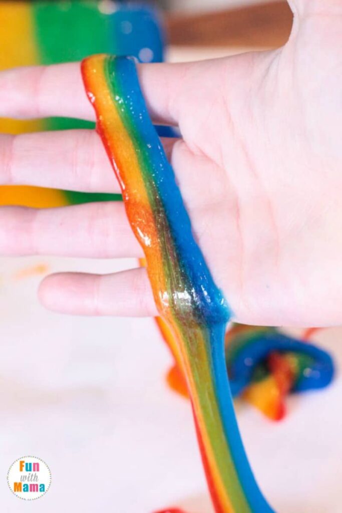 Super Easy Rainbow Slime Recipe - Fun with Mama
