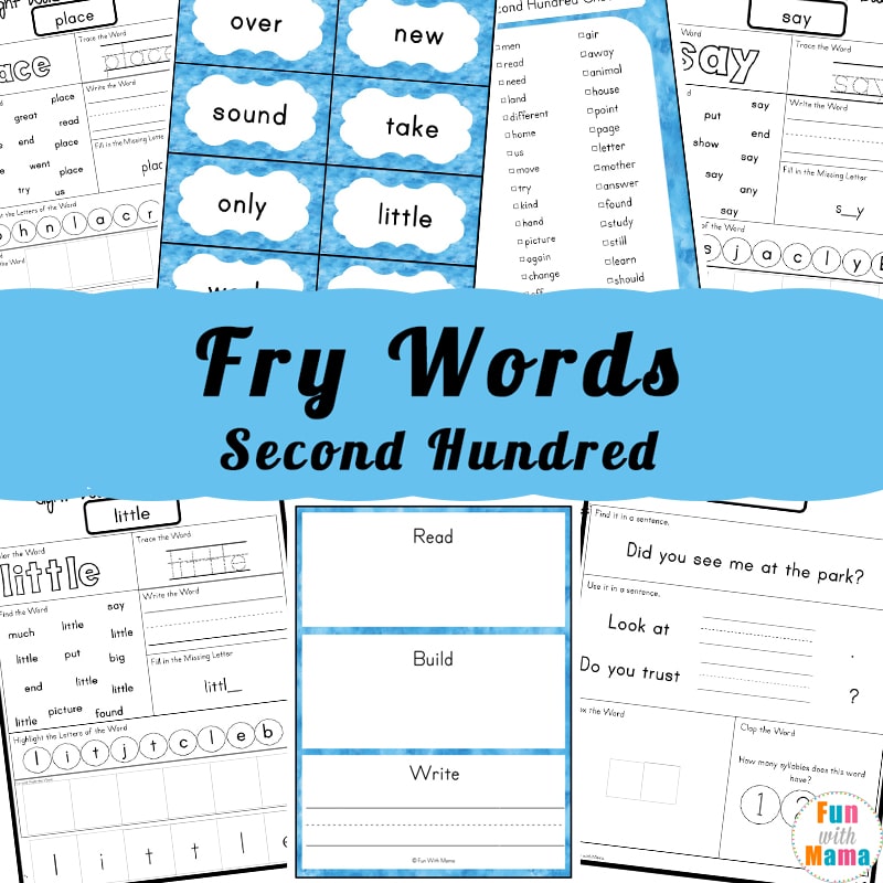 Fry 100 Sight Words Second Hundred Fun With Mama Fry 100 Sight Words Second Hundred Fun With Mama