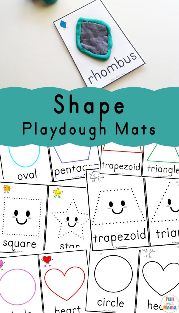 Shapes Playdough Mats - Fun with Mama