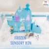 Frozen Castle Elsa and Anna Toys Review + Snow Sensory Bin - Fun with Mama