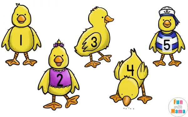 Your Kids Will Love This Five Little Ducks Counting Printable Set