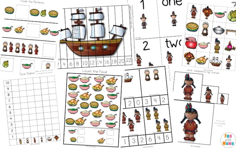 A Thanksgiving Printable Pack For Learning History & More!
