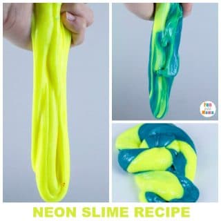 Neon Slime Recipe - Fun with Mama