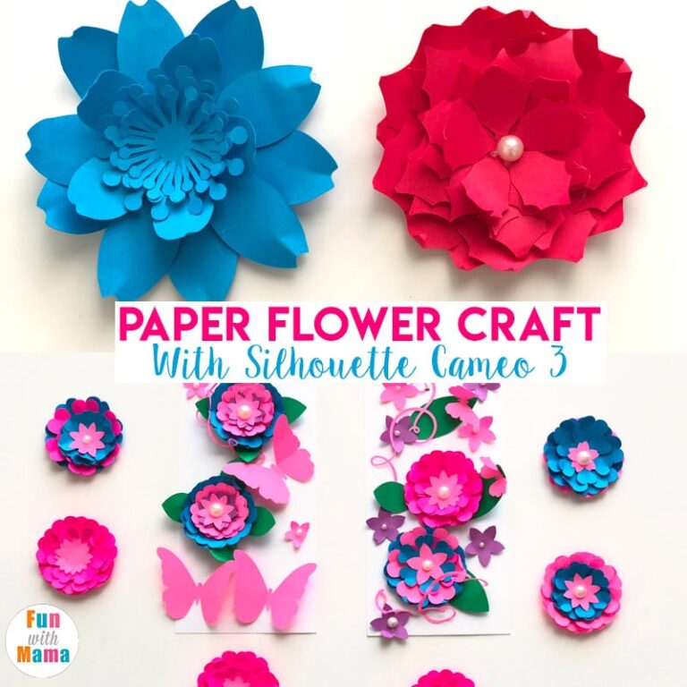 Silhouette Cameo 3 - Paper Flower Craft For Kids - Fun with Mama