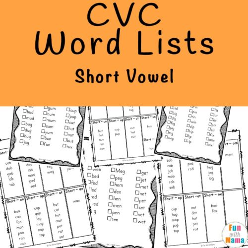 CVC Words List - Fun with Mama