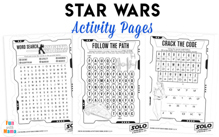 Han Solo Film + Star Wars Coloring Pages - Fun with Mama