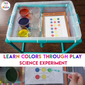 Color Mixing Water Activity For Kids - Fun with Mama