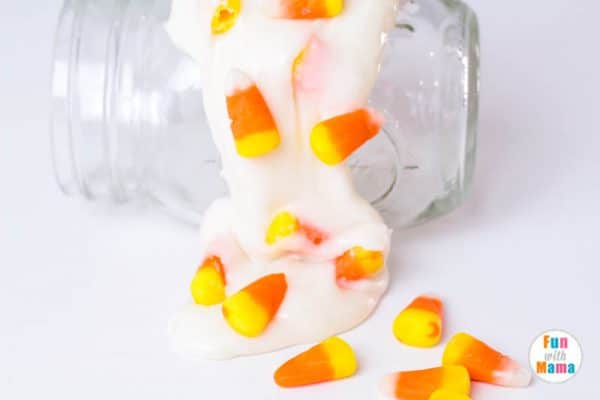 Edible Slime - Candy Corn Slime Recipe - Fun with Mama