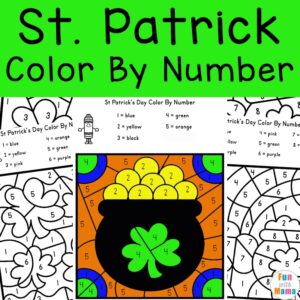 St. Patrick's Day Color By Number - Fun with Mama