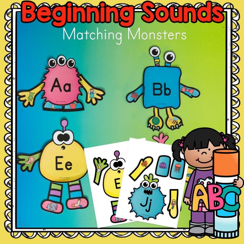 Beginning Sound Monster Matching - Fun with Mama